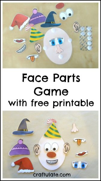 Face Parts Game – with free printable – Craftulate