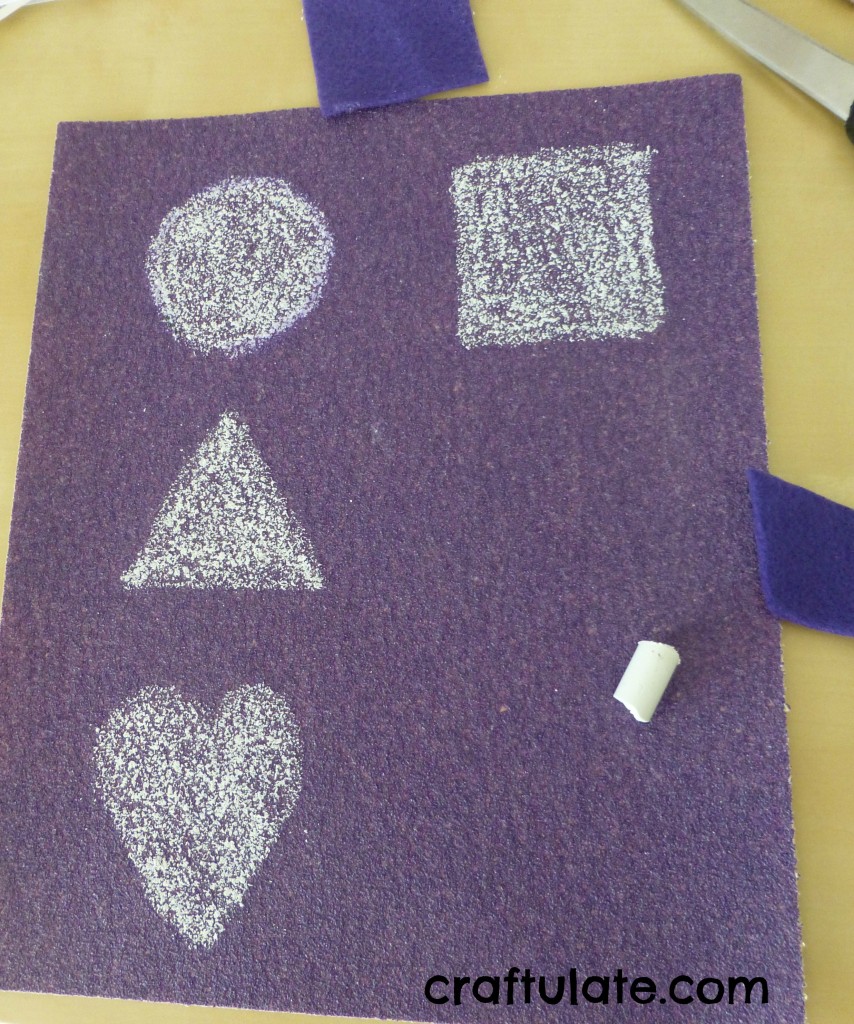 Sandpaper and Felt Shape Match Board - Craftulate