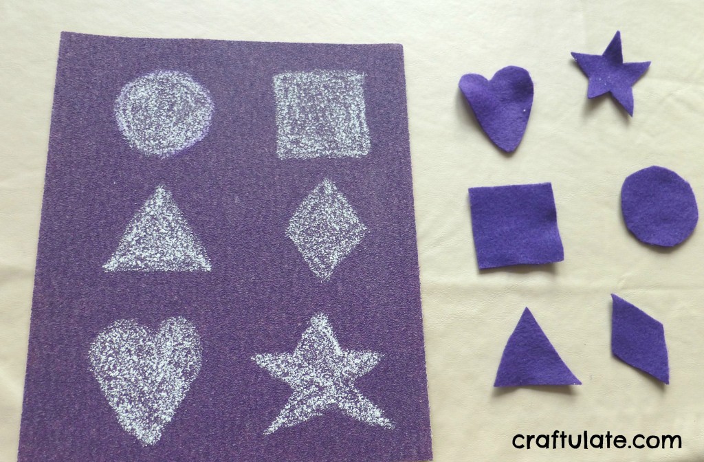 Sandpaper and Felt Shape Match Board - Craftulate