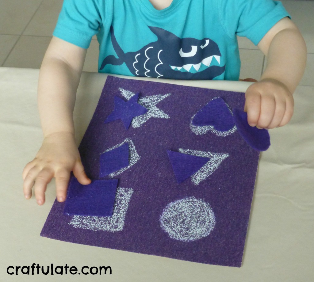 Sandpaper and Felt Shape Match Board - Craftulate