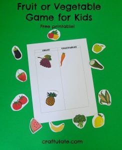 Fruit or Vegetable Game for Kids – Craftulate