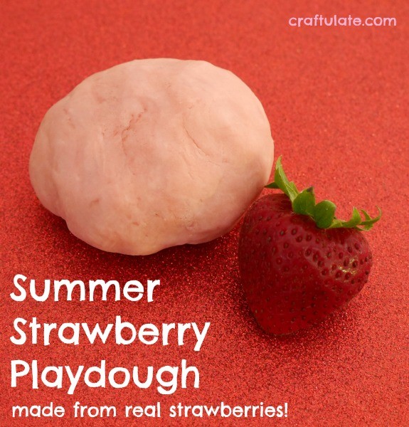 Summer Strawberry Playdough - Craftulate