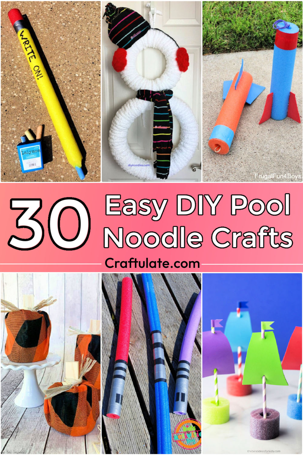 30 DIY Pool Noodle Crafts and Things to Make - Craftulate