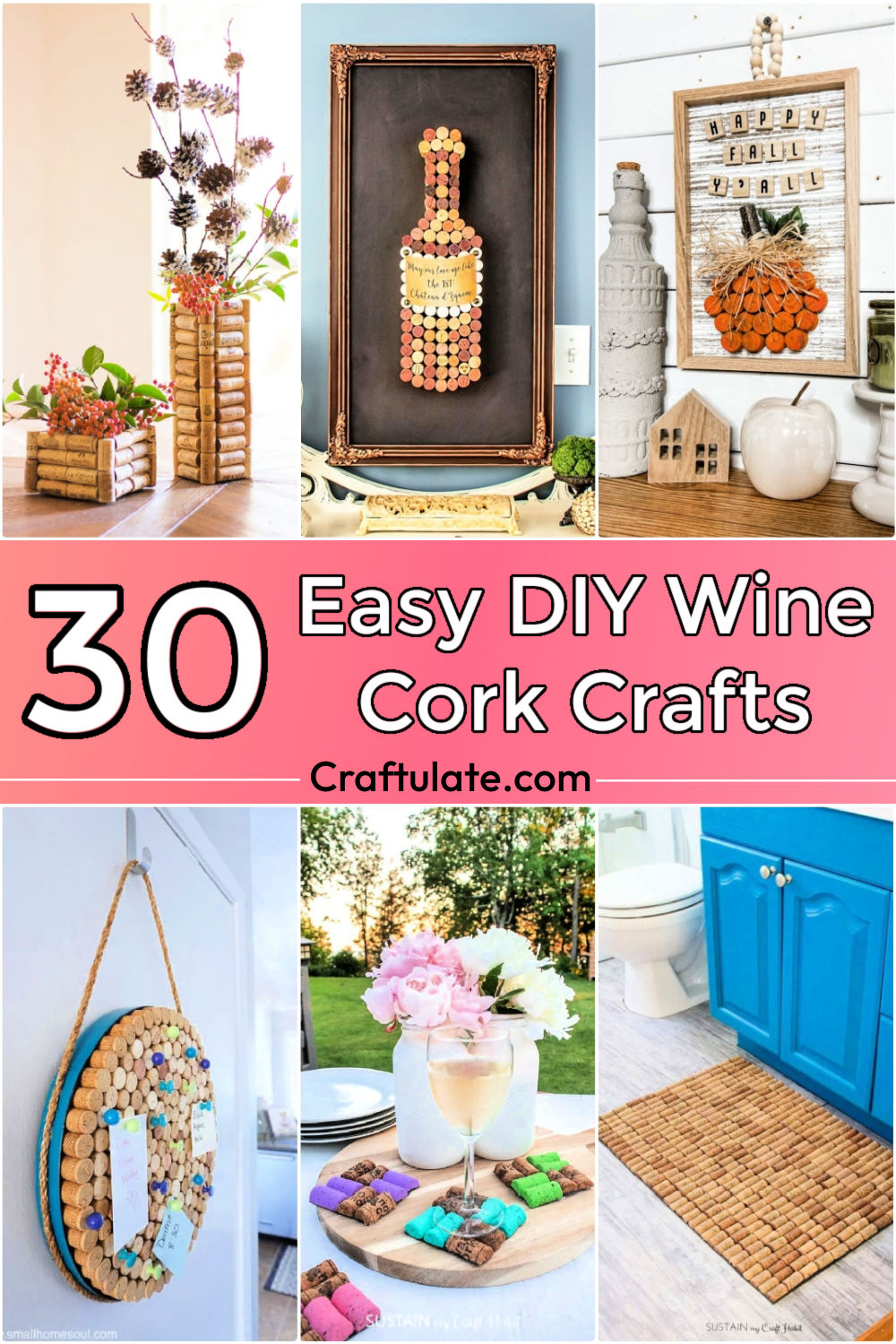 30 DIY Wine Cork Crafts and Decor Ideas - Craftulate
